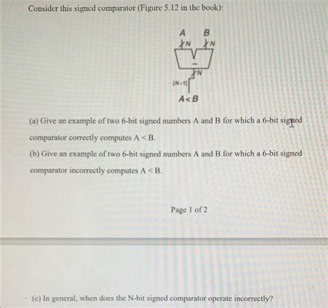 Solved Consider This Signed Comparator Figure 512
