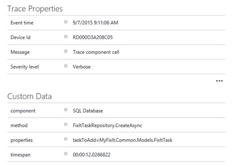 tracing and logging with application insights