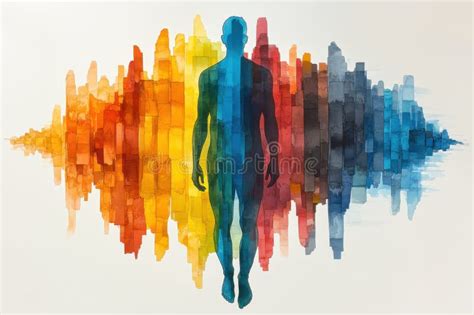 Irregular Graph Illustrating Human Body Shape With Vibrant Color