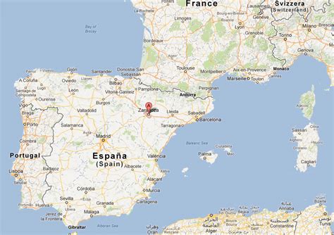 Zaragoza Map Spain