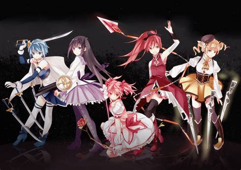 Hd Wallpaper Of Puella Magi Madoka Magica Characters 2169x1533
