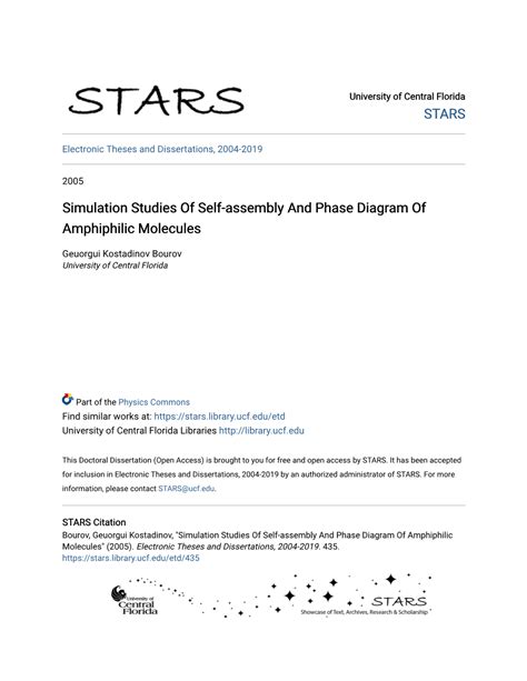 Simulation Studies Of Self Assembly And Phase Diagram Of Amphiphilic
