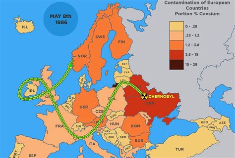 Chernobyl Map Europe