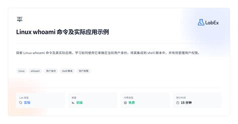 Linux Whoami 命令及实际应用示例 Labex