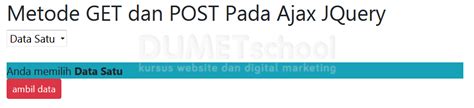 Cara Menggunakan Metode Get Dan Post Pada Ajax Jquery Kursus Web Programming