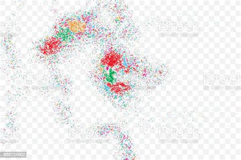 많은 백색 추상적인 배경에 고립 색종이와 다채로운 축 하 배경 반짝이 조각 라운드 떨어지는 산 산 조각 색종이 타격의 만든 뿌려 임의의 패턴을 삭제 합니다 7월에 대한 스톡