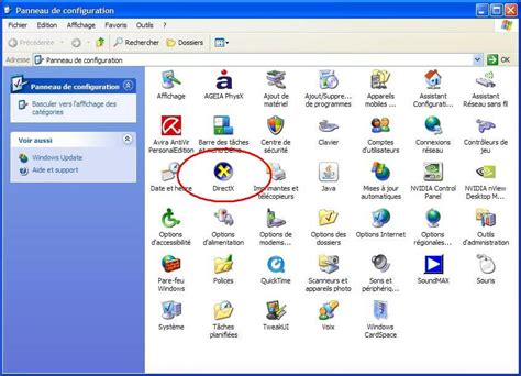DirectX In The Control Panel