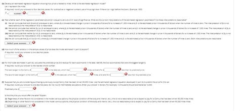 Solved B Develop An Estimated Regression Equation Showing
