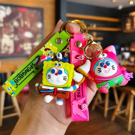 Cartoon Anime Doraemon Mix Spongebob Squarepants Patrick Star Squidward Tentacles Mr Krabs Doll