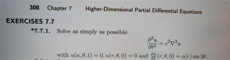 Solved 308 Chapter 7 Higher Dimensional Partial Differential
