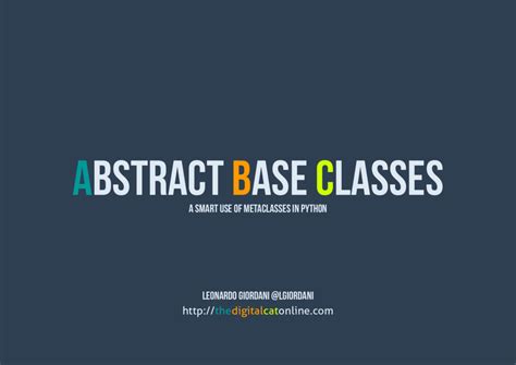 Abstract Base Classes Speaker Deck
