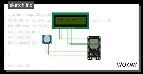 Led With Potentiometer Wokwi Esp32 Stm32 Arduino Simulator