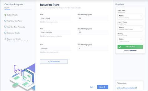 Create And Embed Subscription Button Razorpay Docs