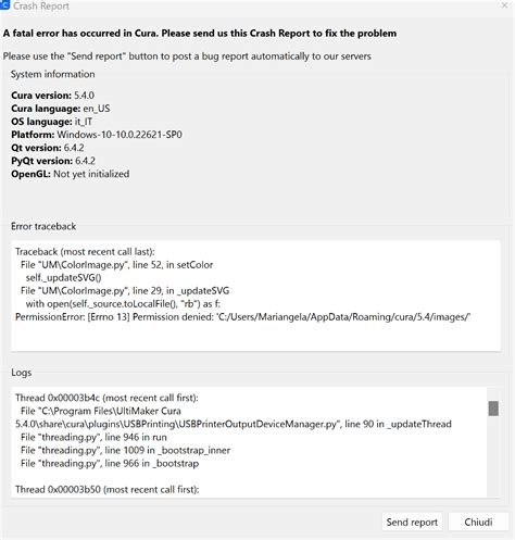 Crash Report UltiMaker Cura UltiMaker Community Of 3D Printing Experts