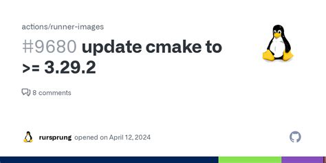 Update Cmake To 3292 · Issue 9680 · Actionsrunner Images · Github