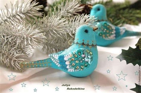 Пин от пользователя Ann Sokol на доске Birds Рождественские украшения из фетра Украшения из
