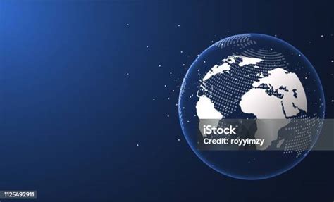 글로벌 네트워크 연결입니다 세계 지도 포인트와 라인 구성의 개념은 글로벌 비즈니스 벡터 일러스트 레이 션 3차원 형태에 대한 스톡 벡터 아트 및 기타 이미지 Istock
