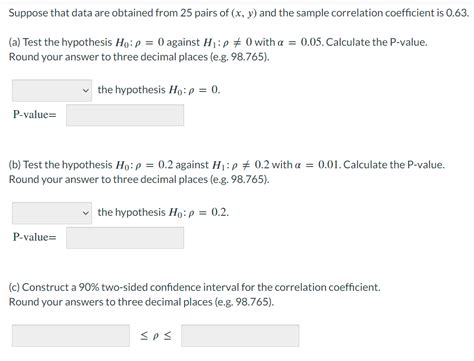 Solved Suppose That Data Are Obtained From Pairs Of X Y Chegg