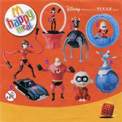 Mcdonalds 2004 Disneypixars The Incredibles Happy Meal Mcdonalds
