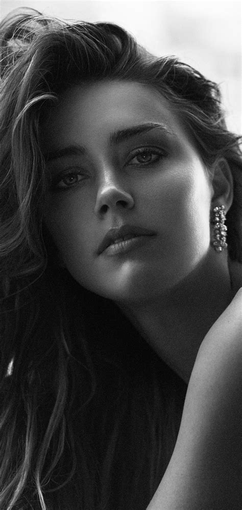 1080x2280 Amber Heard Black And White One Plus 6huawei P20honor View