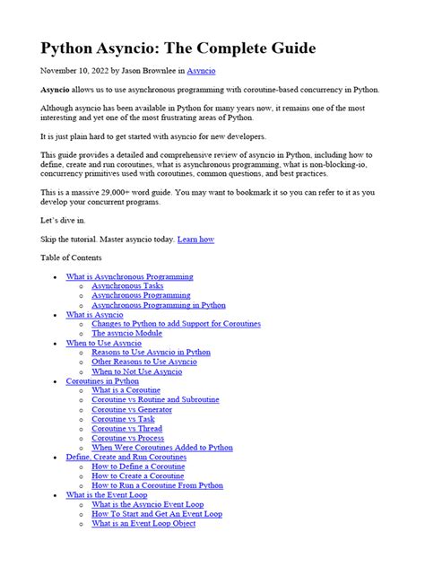 Python Asyncio Pdf Process Computing Thread Computing