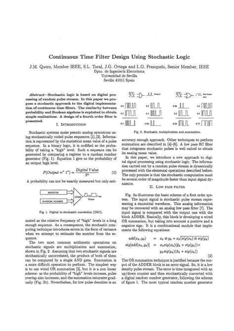 pdf continuous time filter design using stochastic logic