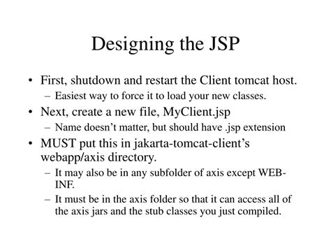 ppt setting up tomcat and axis for java web development powerpoint