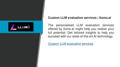 Ppt Custom Llm Evaluation Services Llumoai Powerpoint Presentation