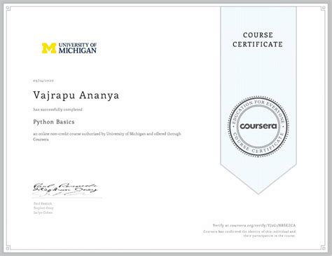 Coursera Pythonprogramming Universityofmichigan Ananya Vajrapu