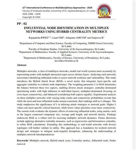 Excited To Share That My Abstract On Influential Node Identification