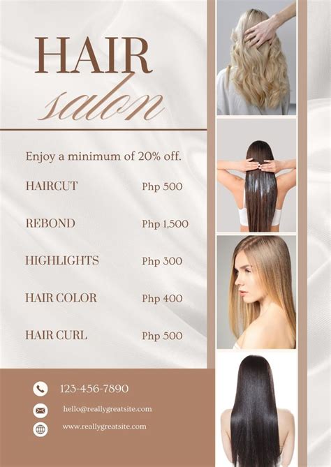 Brown Classy And Refined Hair Salon Flyers In 2025 Hair Salon Hair