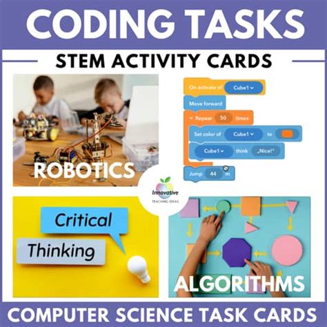 Coding Robotics Algorithms Task Cards Stem Computer Science
