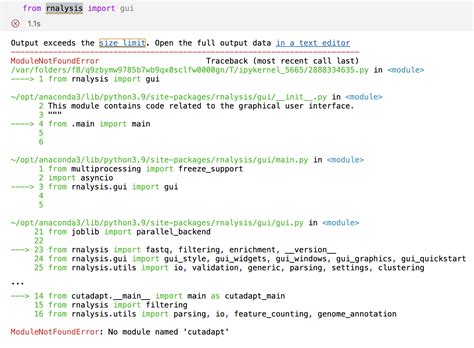 No Module Named Cutadapt · Issue 11 · Guyteichmanrnalysis · Github