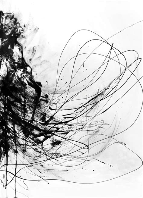 Black And White Abstract Drawing