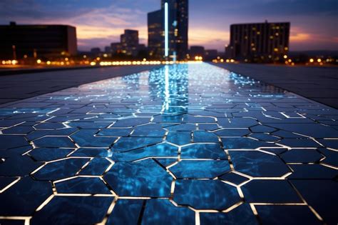 Renewable Energy Harvesting Pavement For Power Generation Premium Ai Generated Image