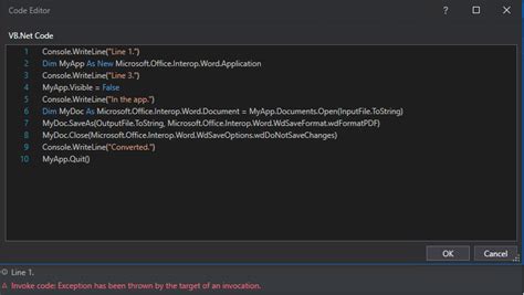 convert word files into pdfs without using word application scope code