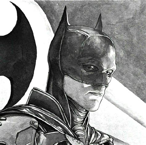 동양화 수묵 수작업 배트맨 팬아트 일러스트 포트폴리오 크몽