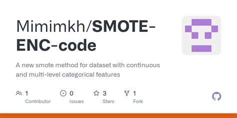 Github Mimimkh Smote Enc Code A New Smote Method For Dataset With Continuous And Multi Level