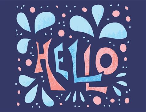 Premium Vector Hello Stylized Word Vector Stylized Text Isolated