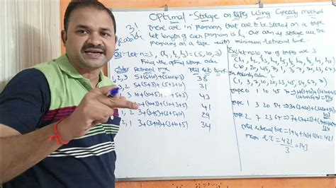 Optimal Storage On Tapes In Telugu Greedy Method In Telugu Daa In Telugu Youtube