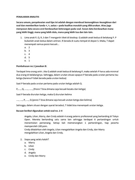 Penalaran Analitis Pdf