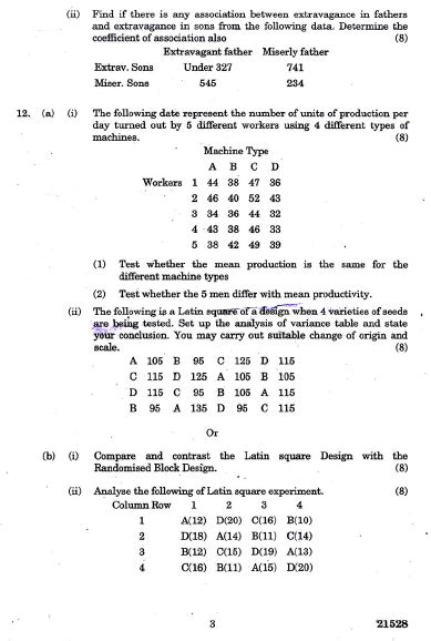 Ma2266 Statistics And Numerical Methods May June 2013 Question Paper University Question Papers