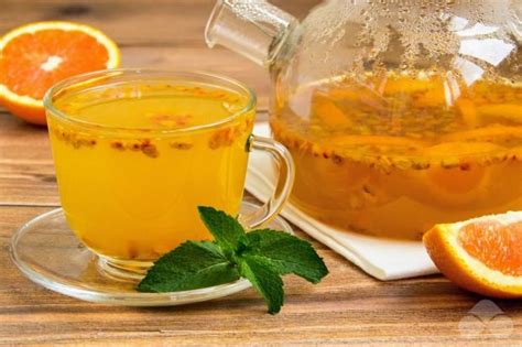 Чай с облепихой и апельсином простой и вкусный рецепт с фото пошагово