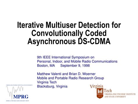 Ppt Iterative Multiuser Detection For Convolutionally Coded Asynchronous Ds Cdma Powerpoint