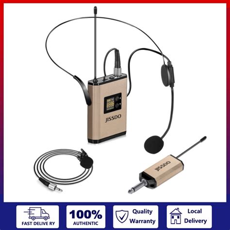 Wireless Headset Microphone Lavalier Lapel Mic Uhf Microphone System For Teaching Recording