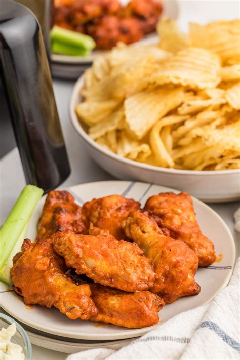 Frozen Chicken Wings In The Air Fryer Crispy Saucy No Thawing
