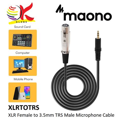 MAONO XLR FEMALE TO 3 5MM AUDIO JACK TRS MALE CABLE XLR TO XLR MICROPHONE AUDIO HIFI CABLE
