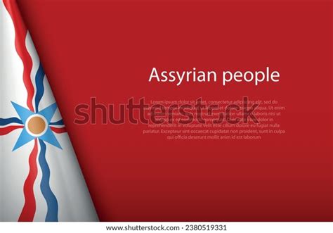 3d Flag Assyrian People Ethnic Group Stock Vector Royalty Free