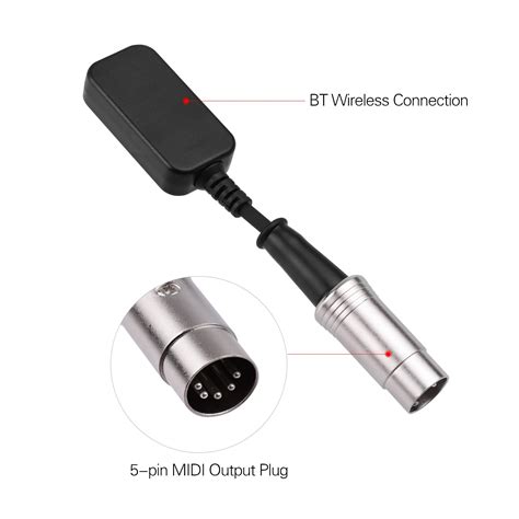 Wireless Midi Connector Adapter Bt Connection Conv Grandado