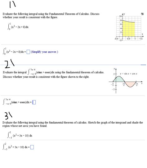 Solved Evaluate The Following Integral Using The Fundamental